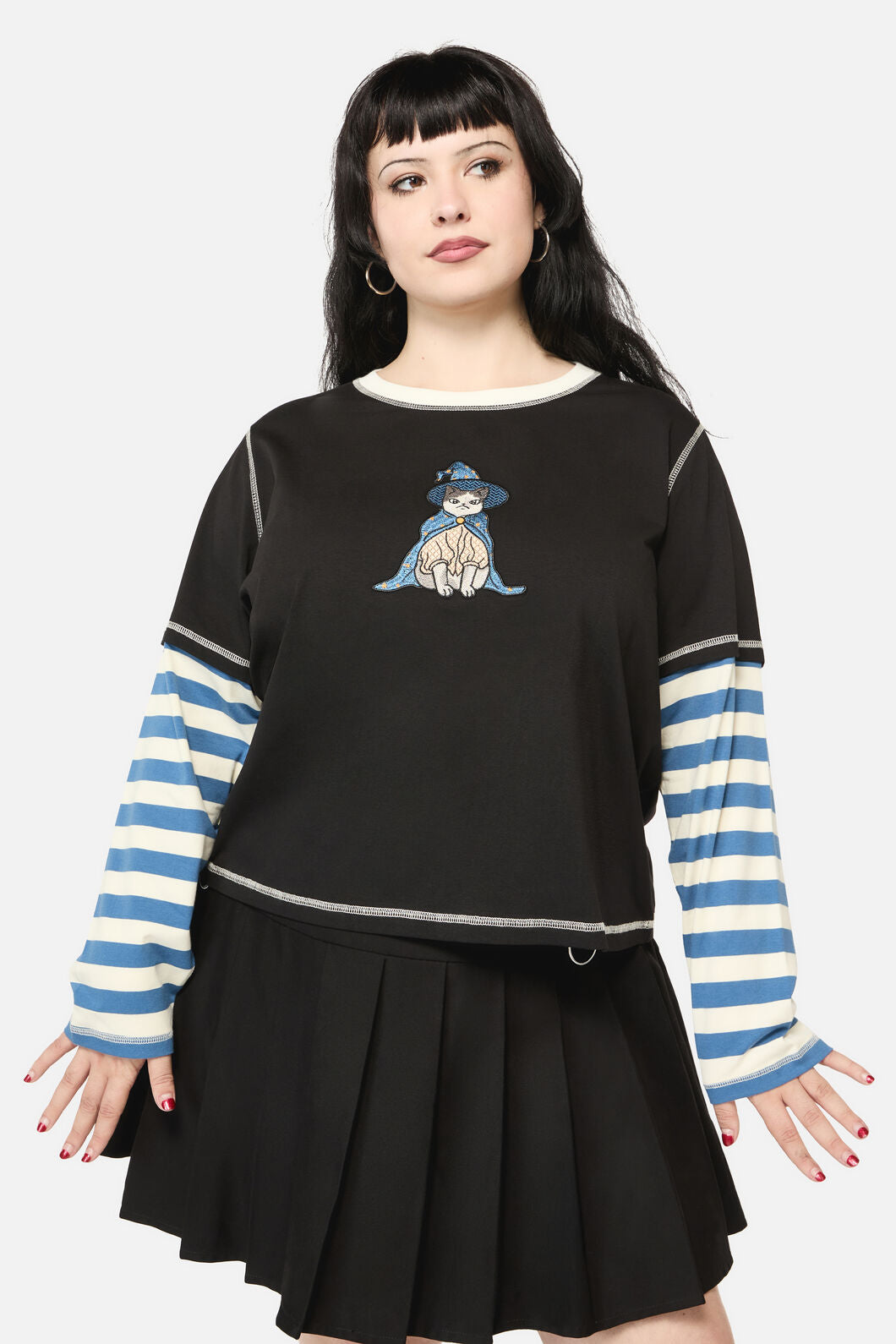 Curve Iykyk Long Contrast Sleeve Top – Dangerfield NZ