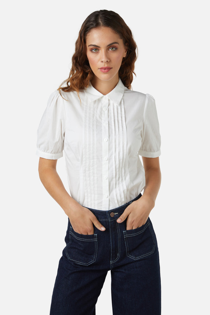Martha Pin Tuck Blouse – Dangerfield NZ