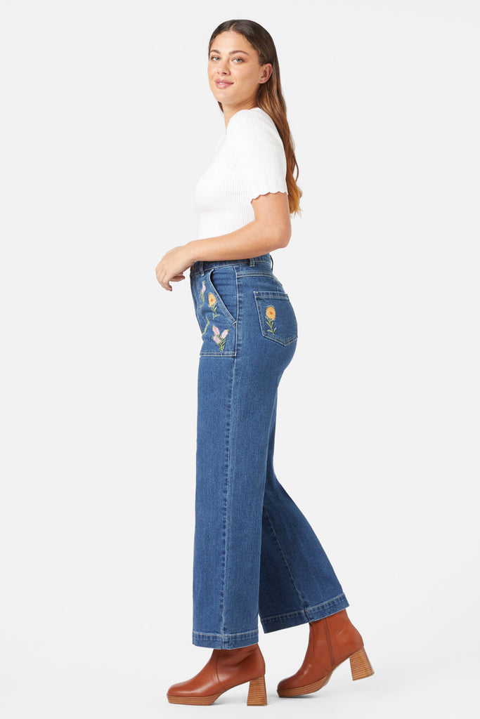 Flower Mix Emb Jean – Dangerfield NZ