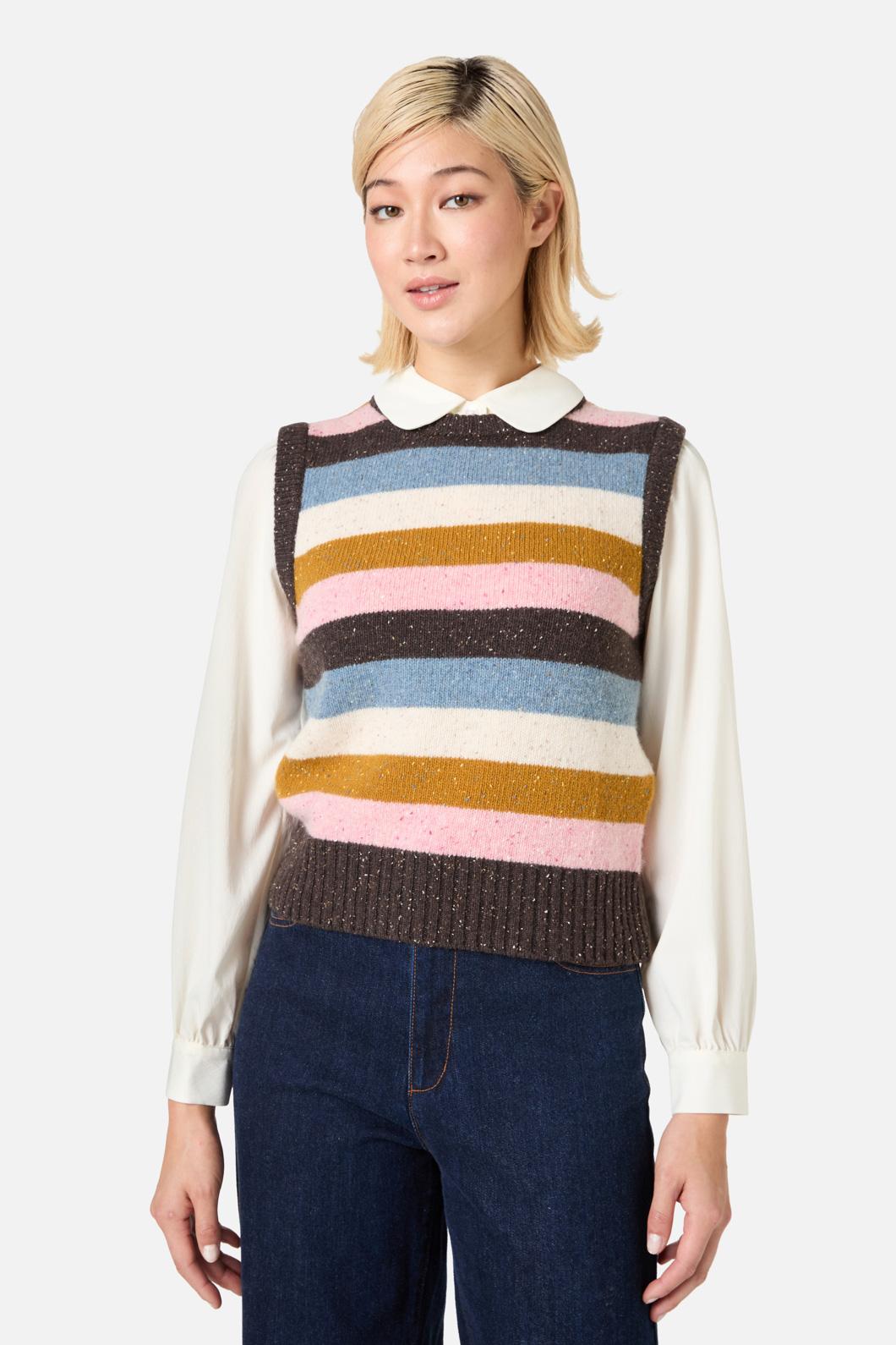 Aurora Stripe Knit Vest – Dangerfield NZ