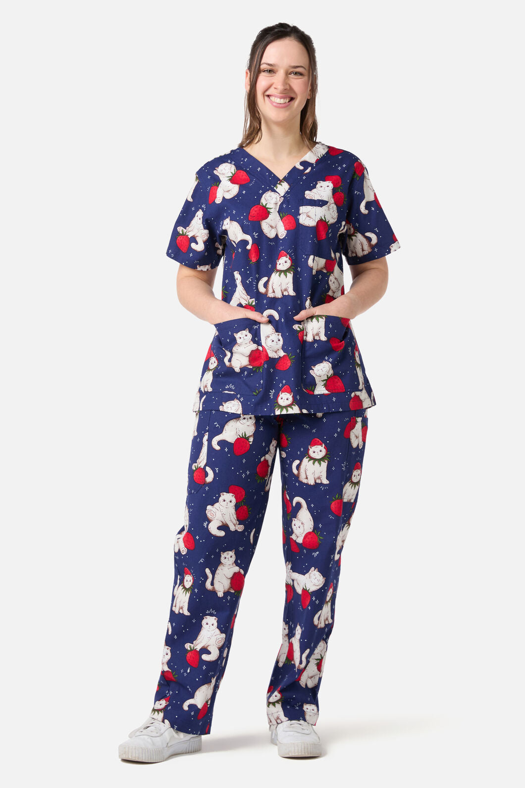 Strawberry Cats Scrub Set – Dangerfield NZ