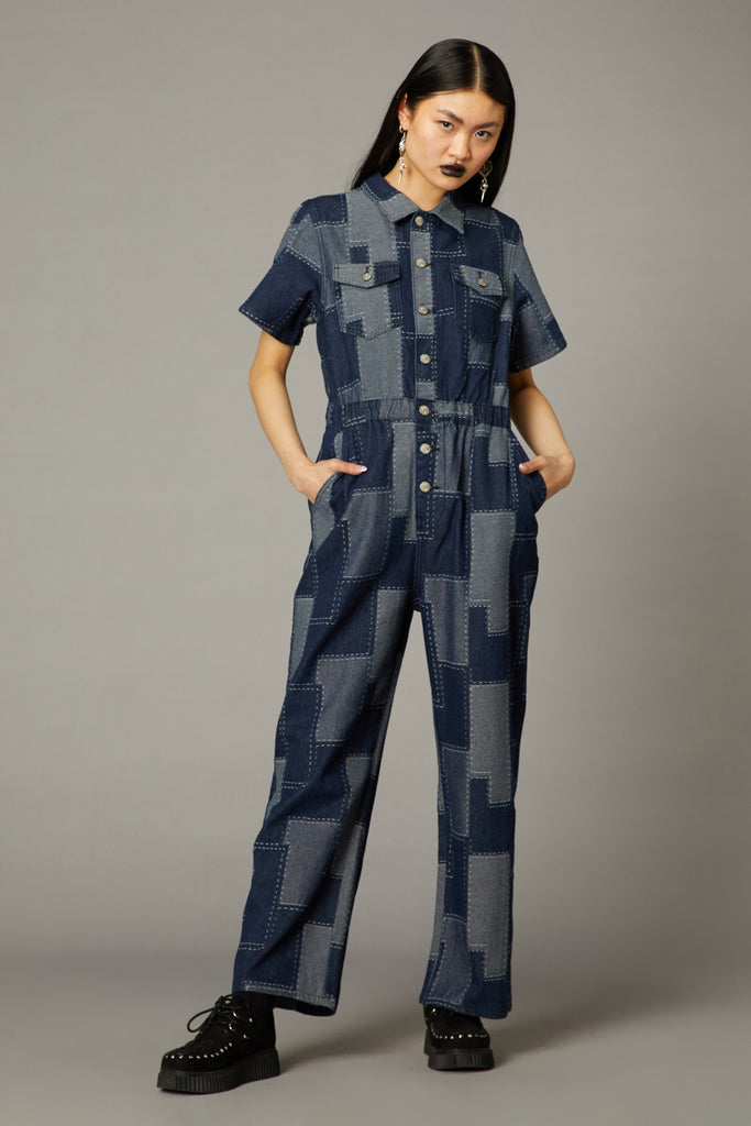 Patchwork Denim Boilersuit – Dangerfield NZ