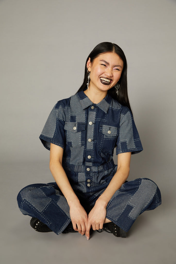 Patchwork Denim Boilersuit – Dangerfield NZ
