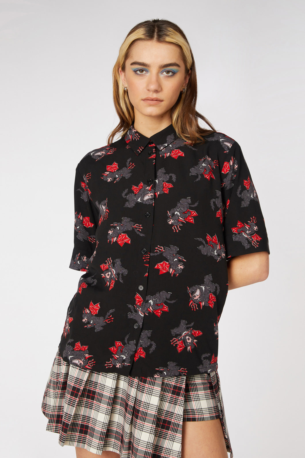 Devil Loose Viscose Blouse – Dangerfield NZ