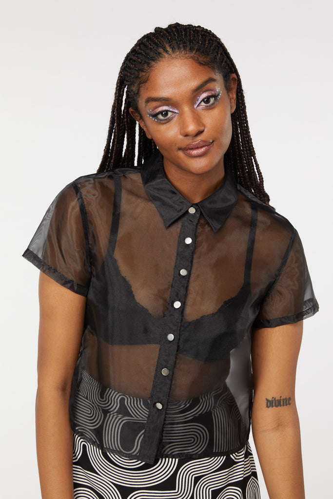 Holographic Sheer Blouse – Dangerfield NZ