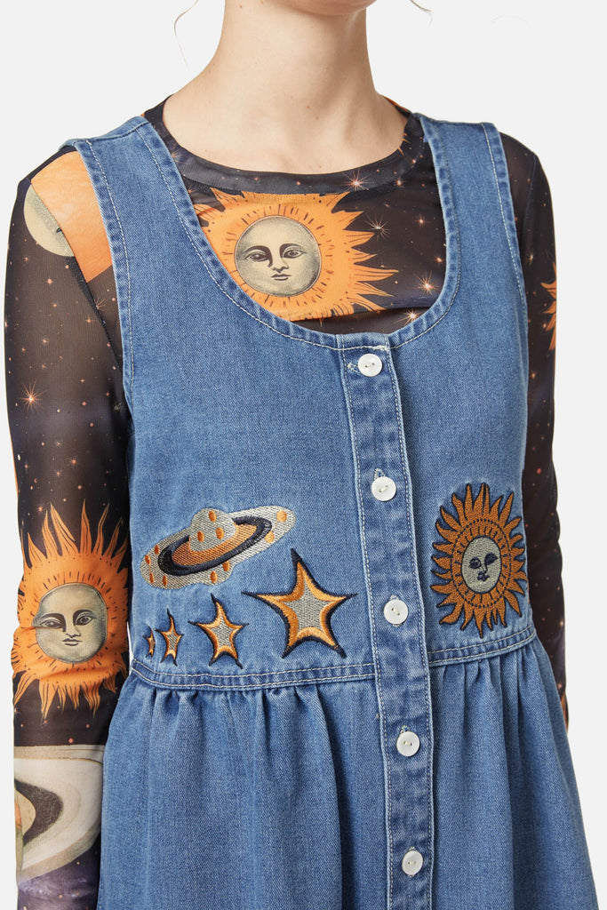 Moonlit Embroidery Pinny – Dangerfield NZ