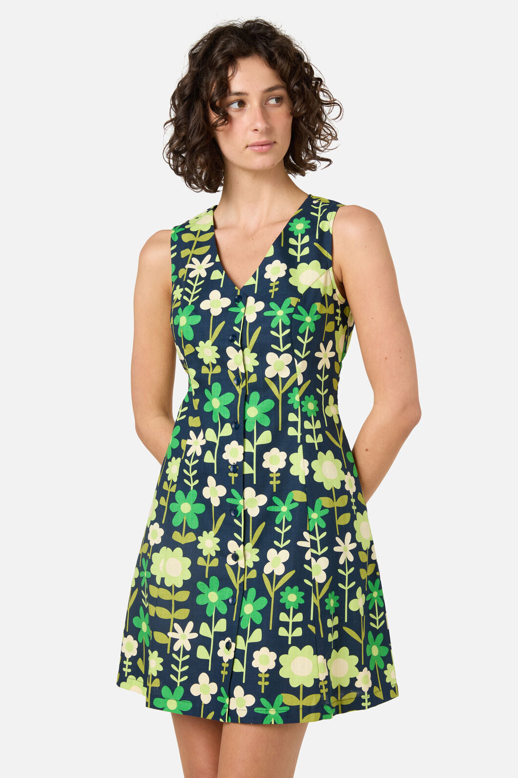 Penny 60's Button Front Dress – Dangerfield NZ