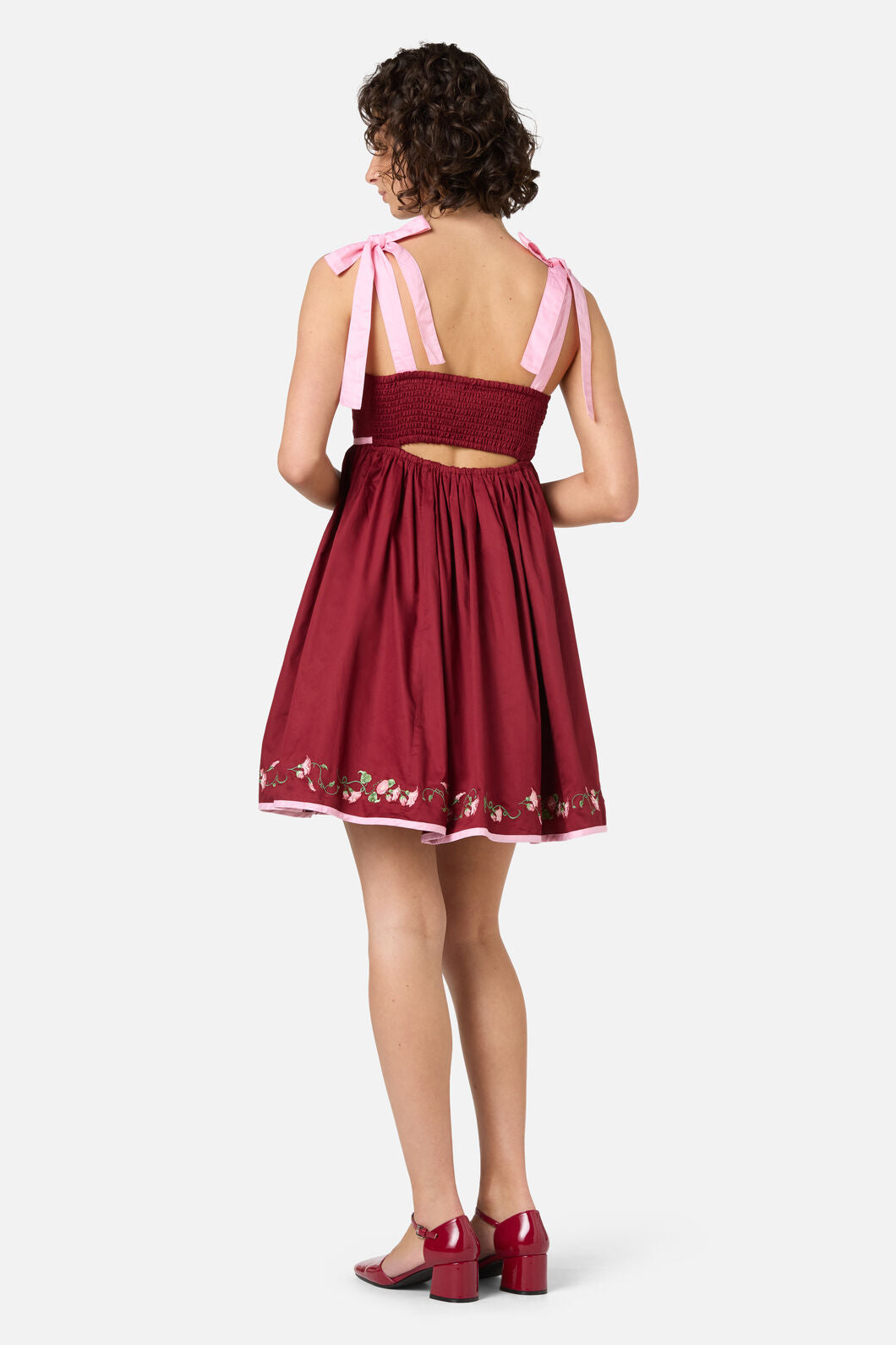Gloria Embroidered Mini Dress – Dangerfield NZ
