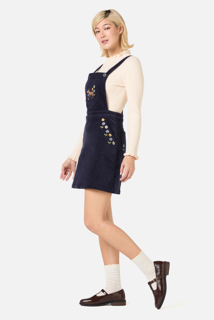 Deer Embroidered Cord Pinny – Dangerfield NZ