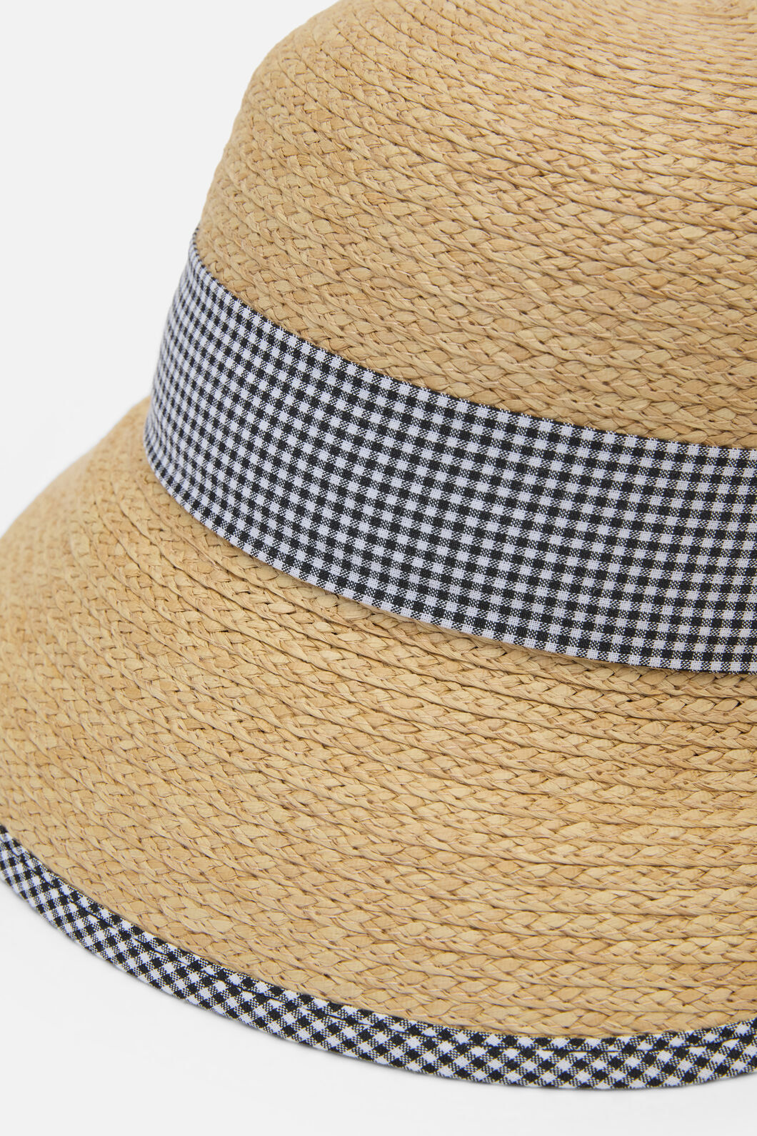 Gingham Trim Straw Hat – Dangerfield NZ