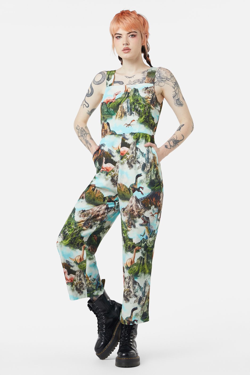 Triassic Scene Printed Jumpsuit – Dangerfield NZ