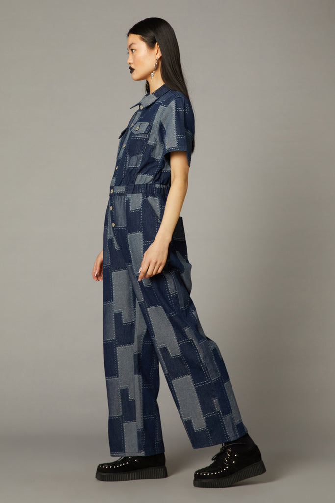 Patchwork Denim Boilersuit – Dangerfield NZ